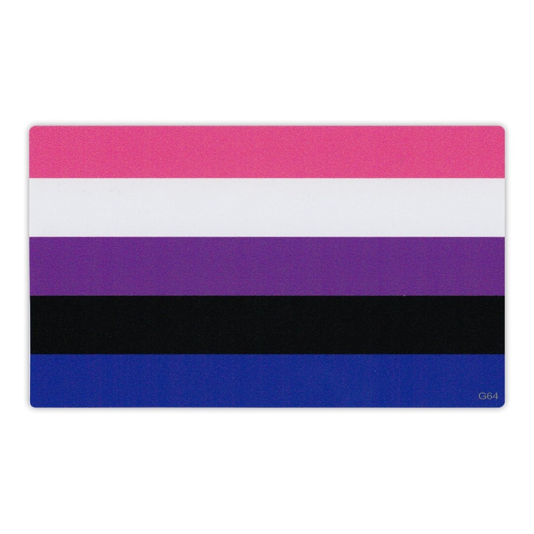 Bumper Sticker, Gender Fluid Pride Flag Colors, 5 X 3 Premium Quality ...
