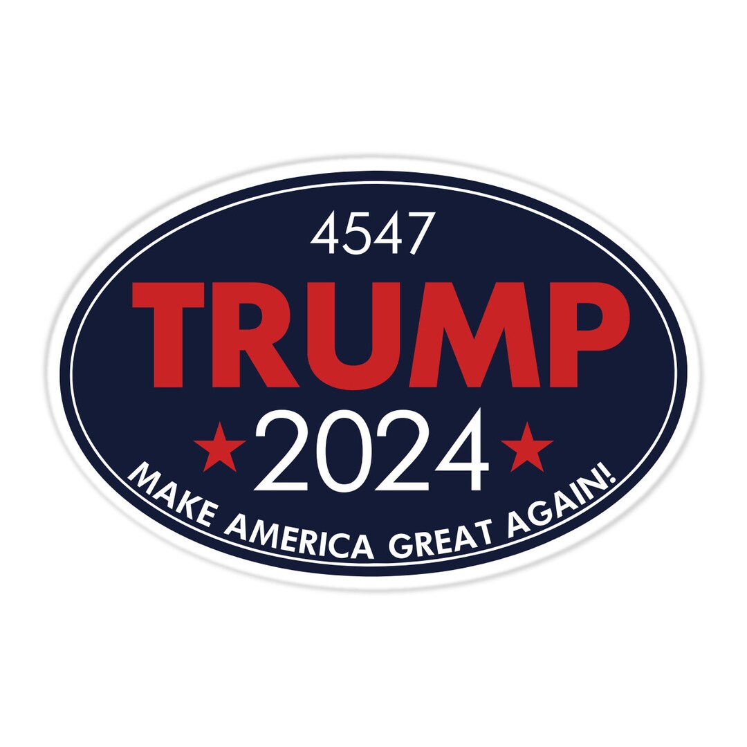 Donald Trump 2024 Bumper Sticker Decal Vote GOP Republican Make America ...