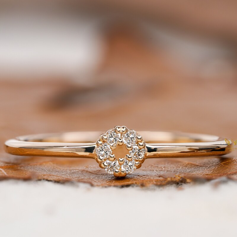 Tiny Diamond Ring - Etsy