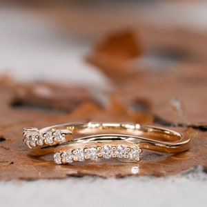 Minimalist Wave Ring,unique Natural Diamond Ring,womens Dainty Ring,thin Wedding Ring,wavy ...