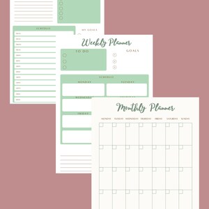 Undated Daily, Weekly, Monthly Planners Printable Planner Bundle - Etsy