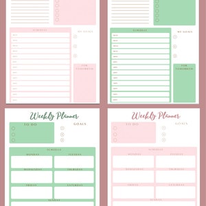 Undated Daily, Weekly, Monthly Planners Printable Planner Bundle - Etsy