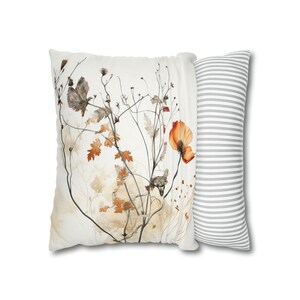 Fall Home Decor Throw Pillow - Wildflower Garden Fall Autumn Collection ...