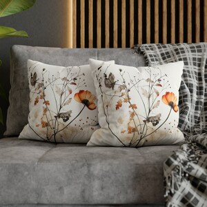 Fall Home Decor Throw Pillow - Wildflower Garden Fall Autumn Collection ...