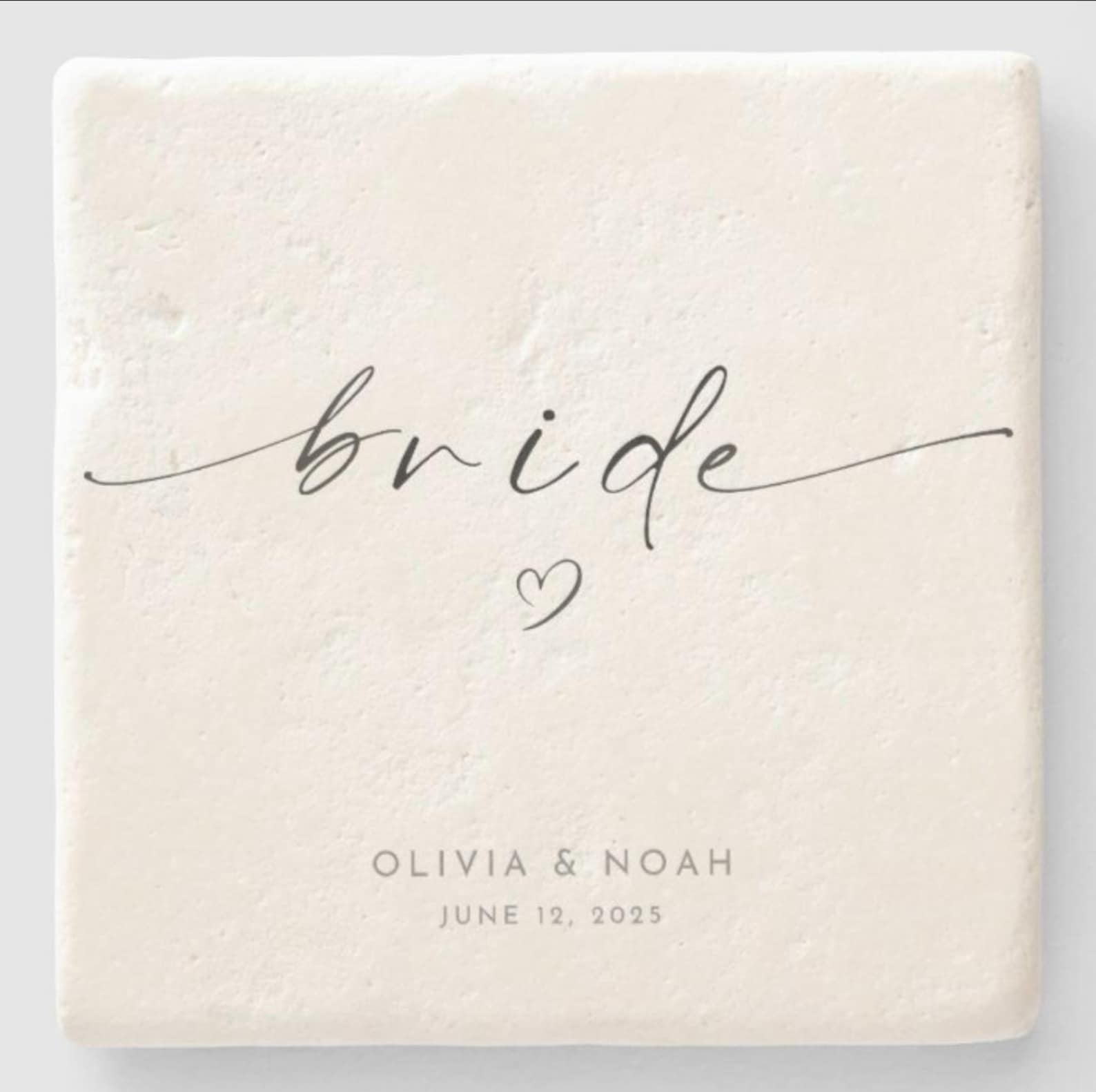 Personalized Wedding Gift Marble Coaster: Limestone Travertine Wedding ...