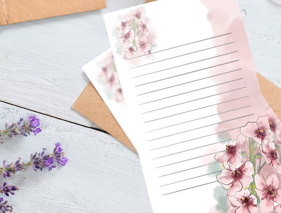Cottagecore Stationery Template | Letter Writing | Floral Stationery ...