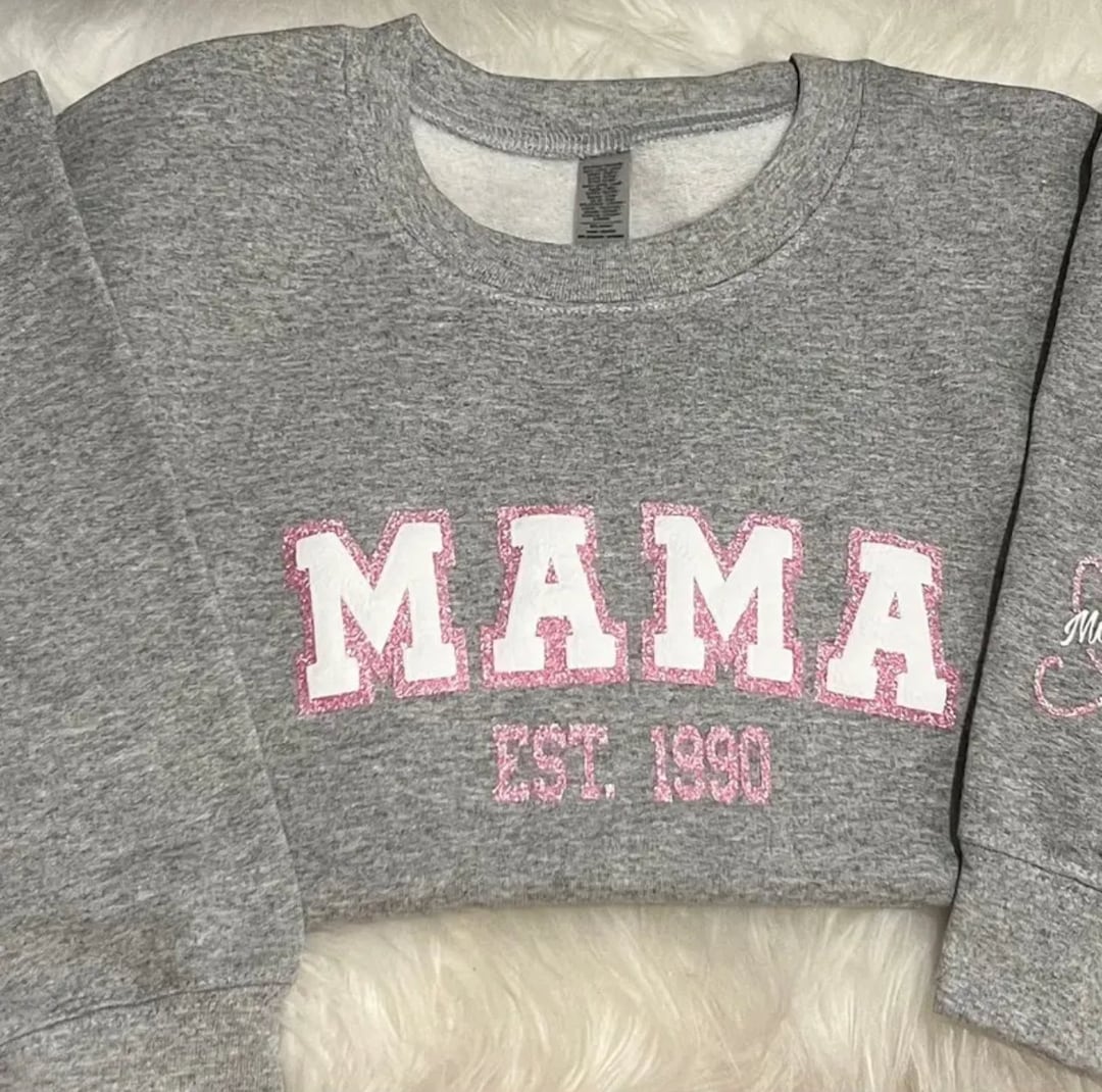 Mama Established Sweatshirt With Children's Names on Sleeve - Etsy