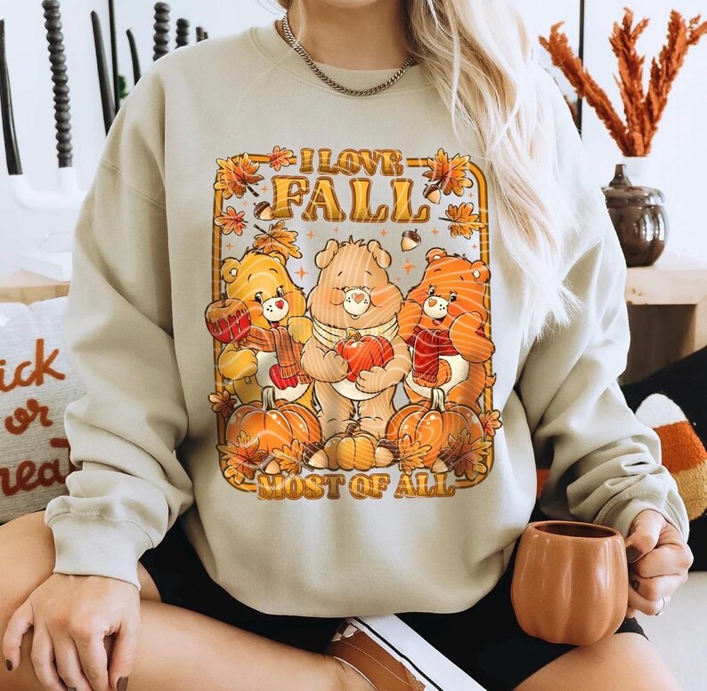 Care Bears Iron on Transfer, Fall Bears, Fall Shirt - Etsy