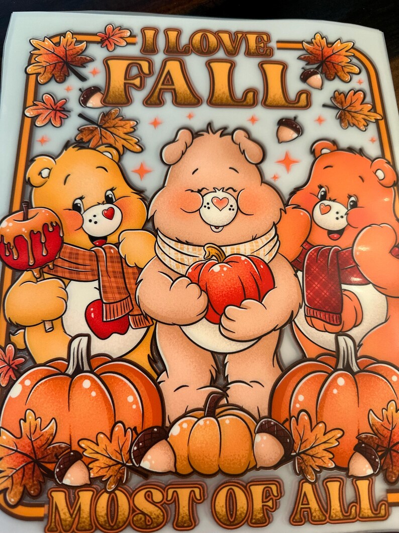 Care Bears Iron on Transfer, Fall Bears, Fall Shirt - Etsy