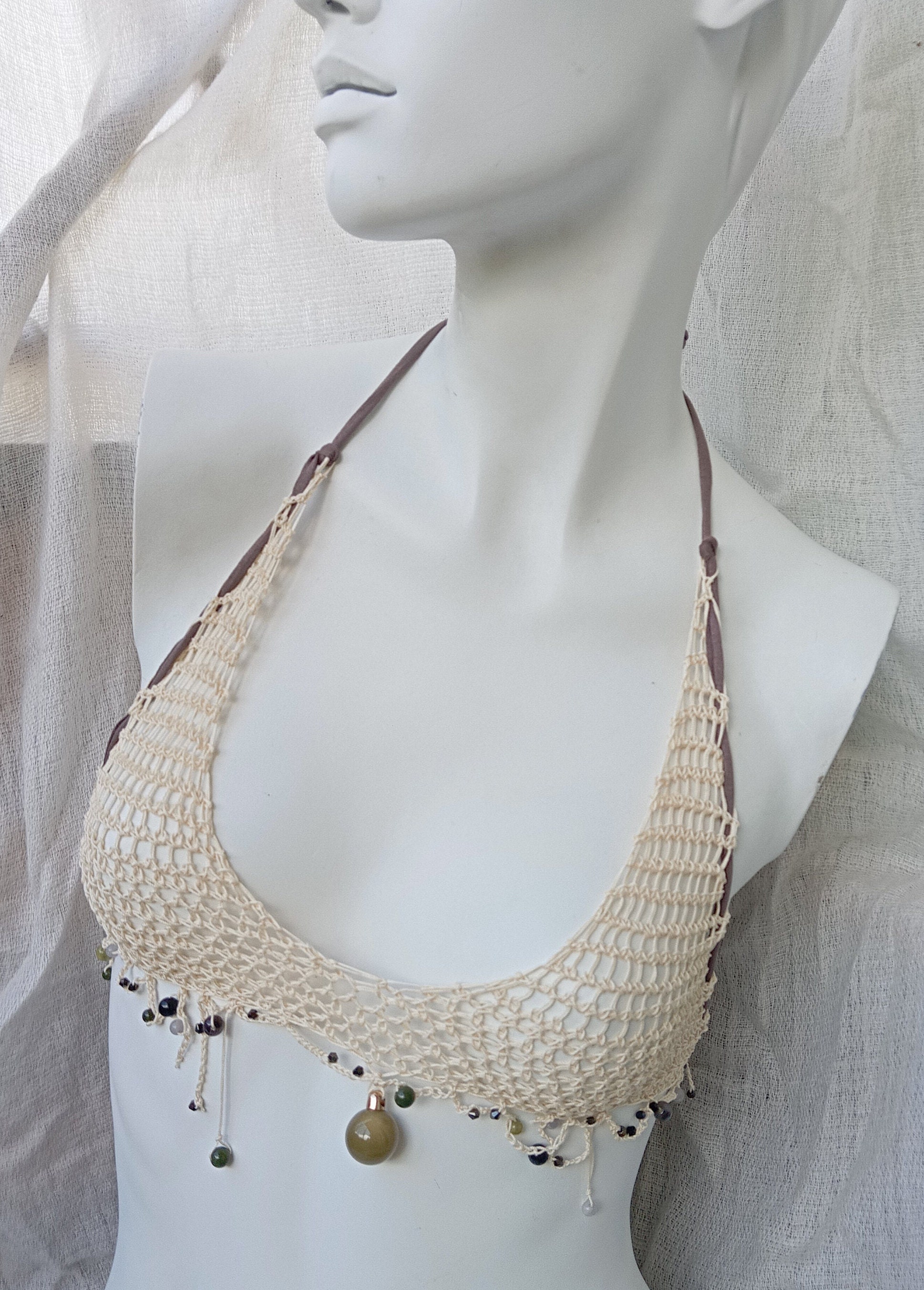 Lacy Bikini Cover Bra See Through Brallet Jewelry Bra Fairy Top With ...
