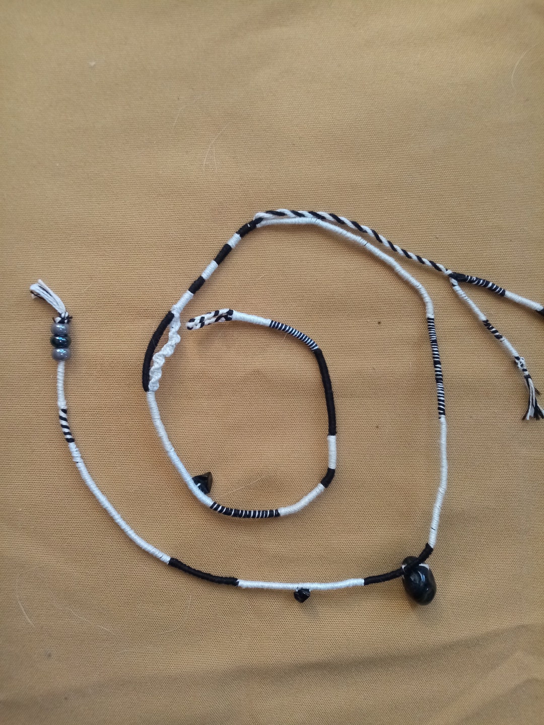 Long Thin HAIR WRAP ATEBA With Stones Two Colors 27,5 Inch Long ...