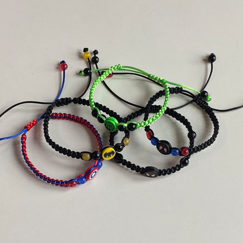 Marvel DC Superhero Adjustable Bracelets - Etsy