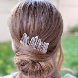Stunning Bridal Hair Piece, Handmade Natural Crystal Gold Hair Comb ...