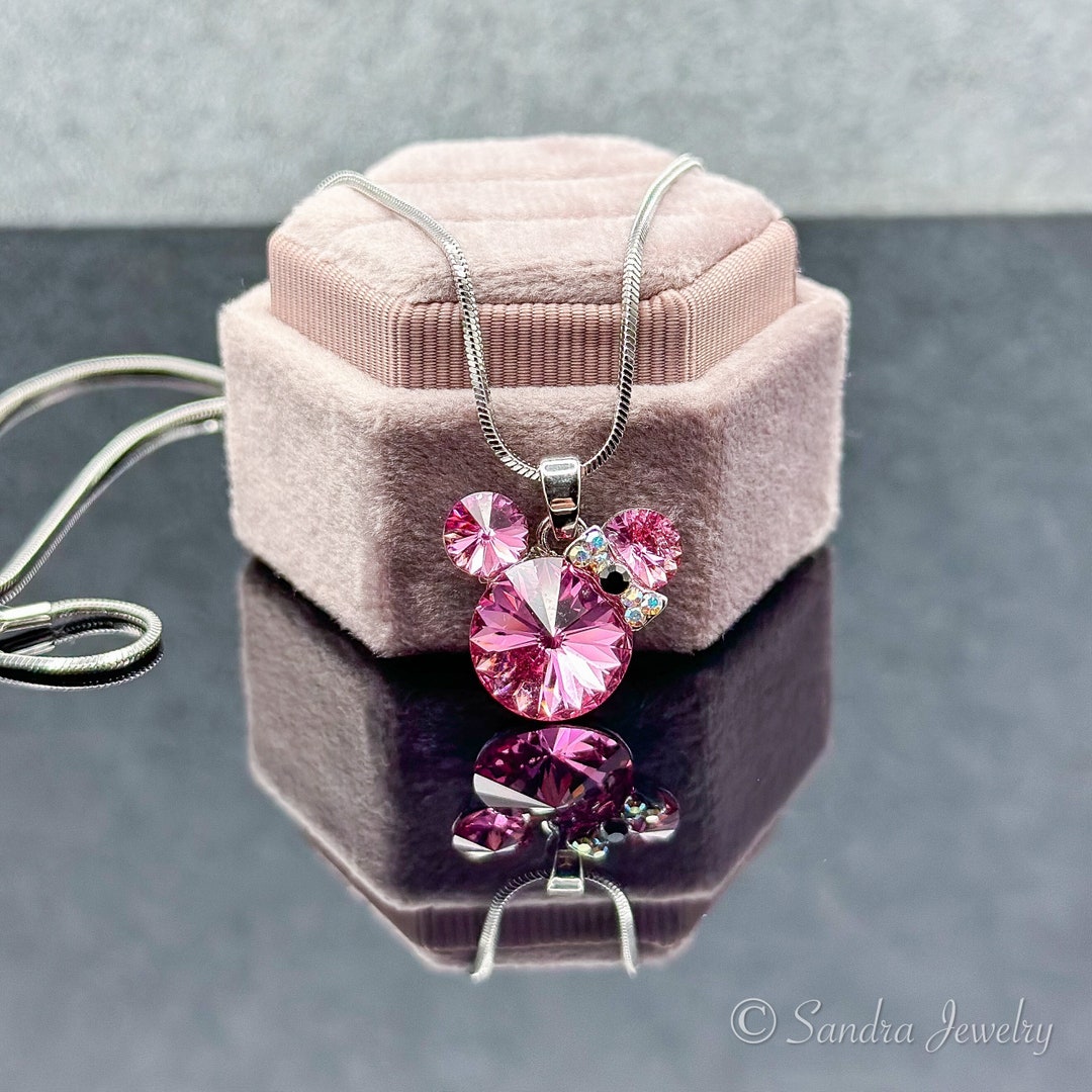Minnie Mouse Pendant Necklace for Women or Girls, Mickey Mouse Necklace ...