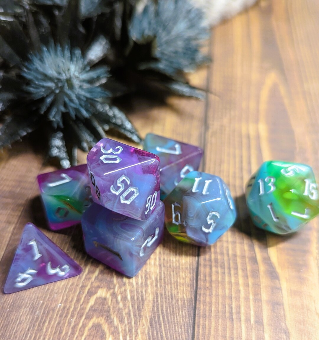 Amethyst Sunset 7pc DND Dice Set, Polyhedral Dice, D&D Dice, Dungeons ...