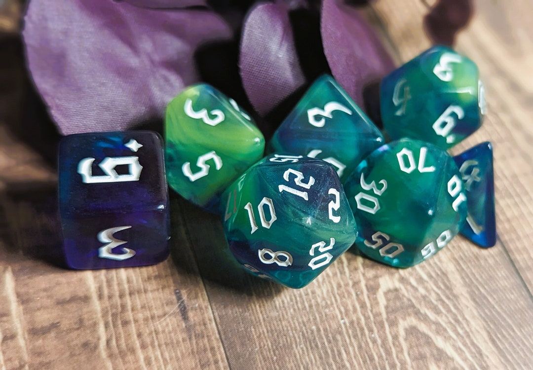 Bog Witch 7pc DND Dice Set, Polyhedral Dice, D&D Dice, Dungeons and ...