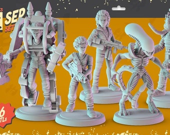 Omega Leader 32mm Scale Alien Miniature RPG Sci Fi Cyberpunk Role ...