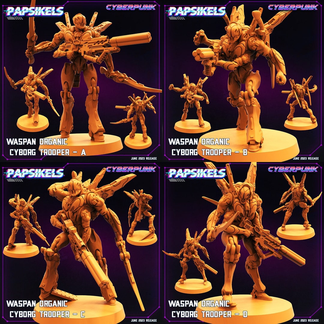 Waspan Organic Cyborg Troopers 5 Design Options 32mm Scale - Etsy