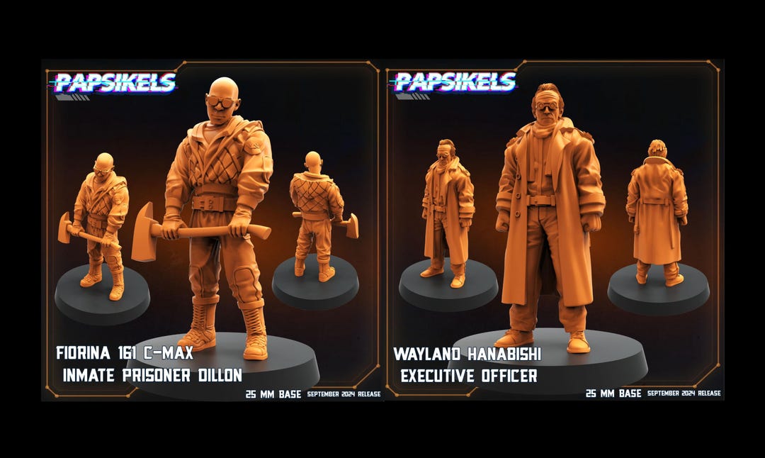 Alien 3 Characters - Dillon and Bishop | 32mm Scale Miniature ...