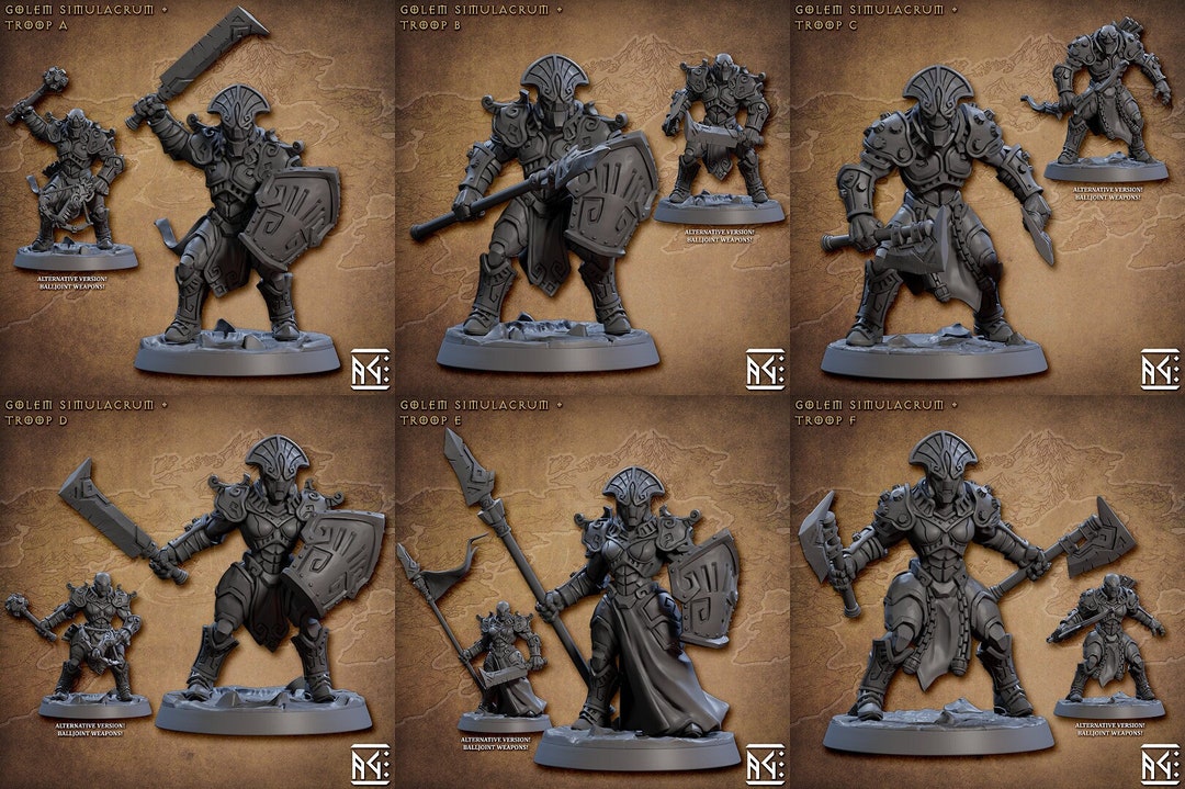Golem Simulacra - Modular Troops | 12 Design Options | 32mm Scale ...
