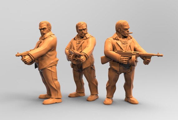 Mob Boss milo Gun 2 Poses 32mm Scale Miniature - Etsy