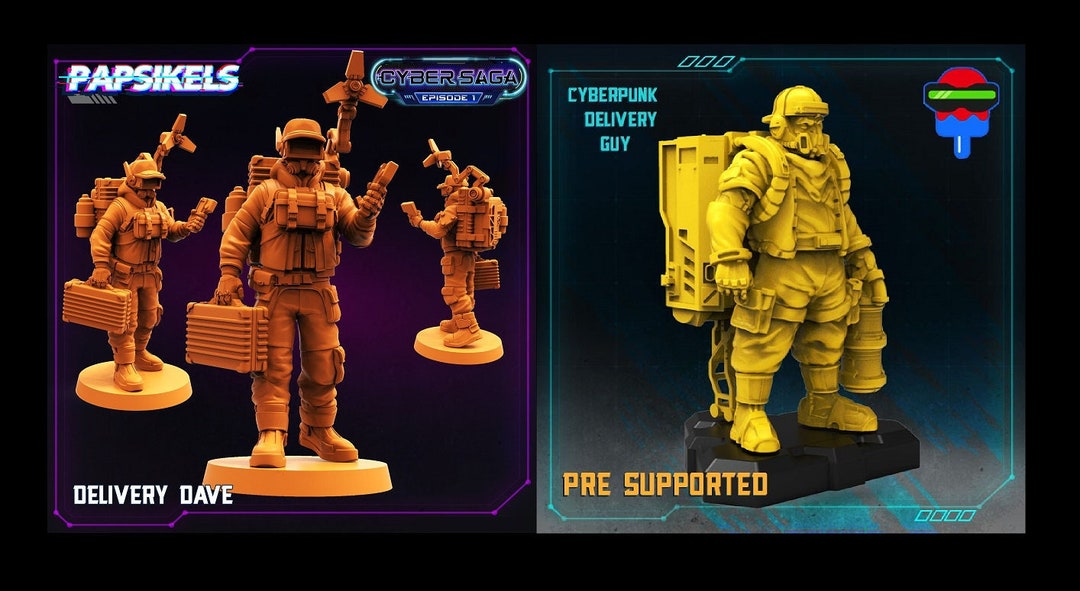 Cyberpunk Delivery Guys - Courier | 2 Design Options | 32mm Scale ...