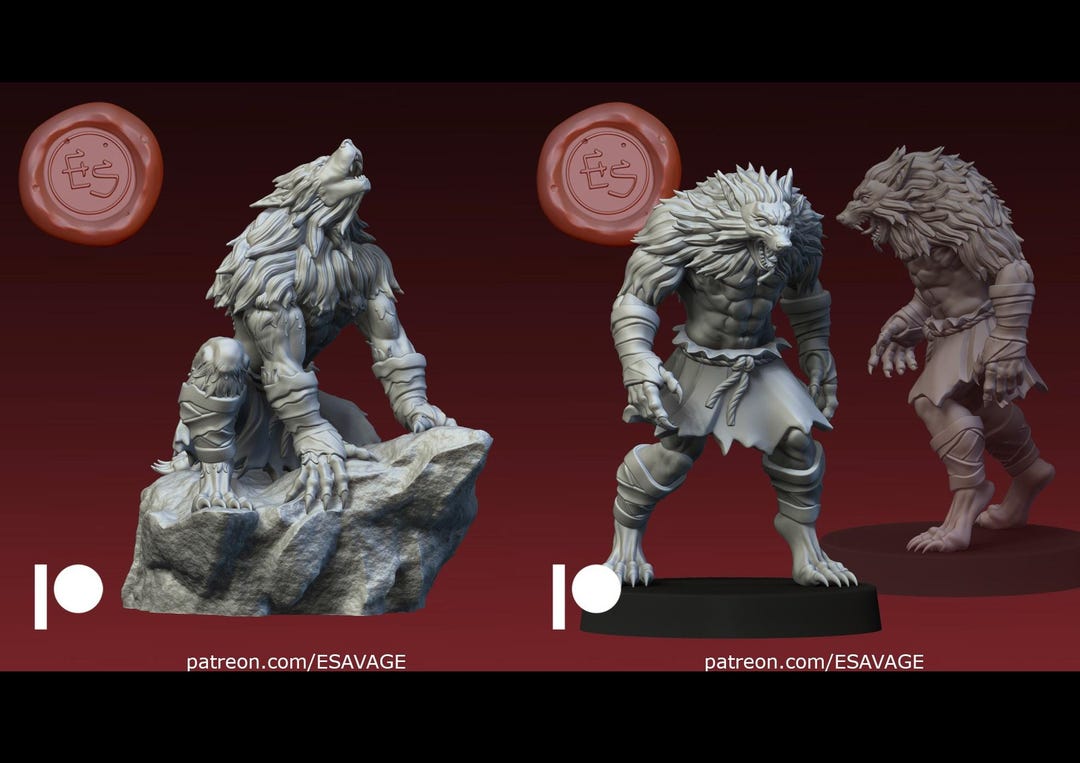 Lycan Solomon's Odyssey (fan Art) | 32mm Scale Miniature | Ethan Savage ...