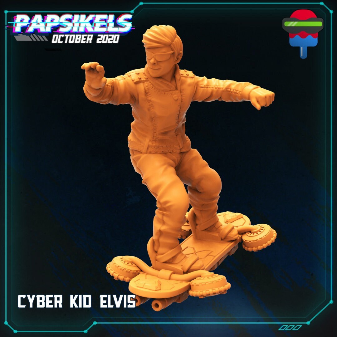 Cyberkid Elvis - Hoverboard | 2 Poses | 32mm Scale Miniature ...