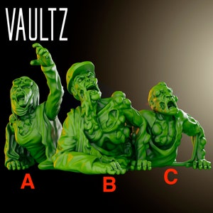 Zombie Crawlers | 32mm Scale Miniature | Vaultz Miniatures - Etsy