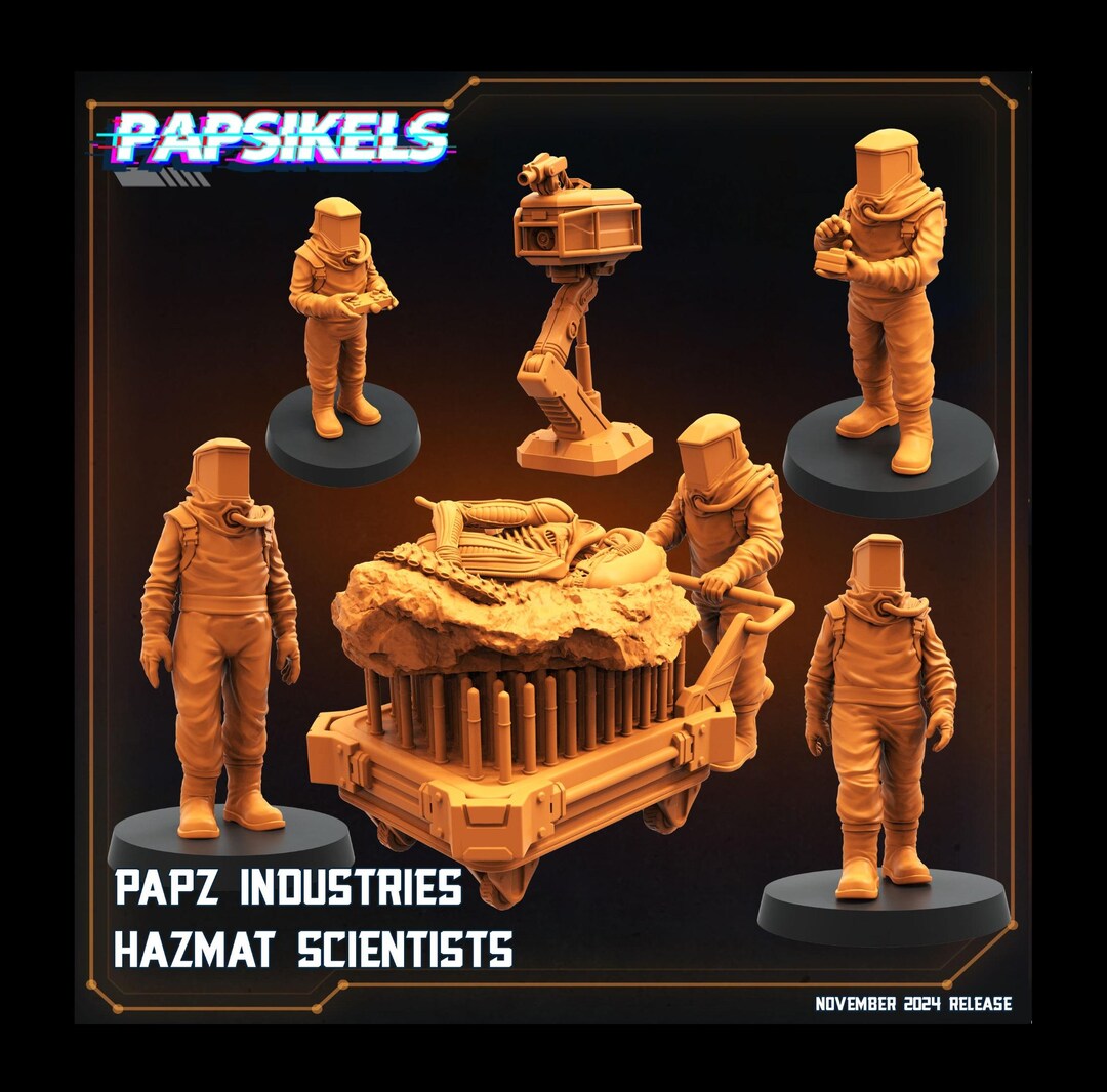Romulus - Hazmat Scientists | 32mm Scale Miniature | Papsikels - Etsy