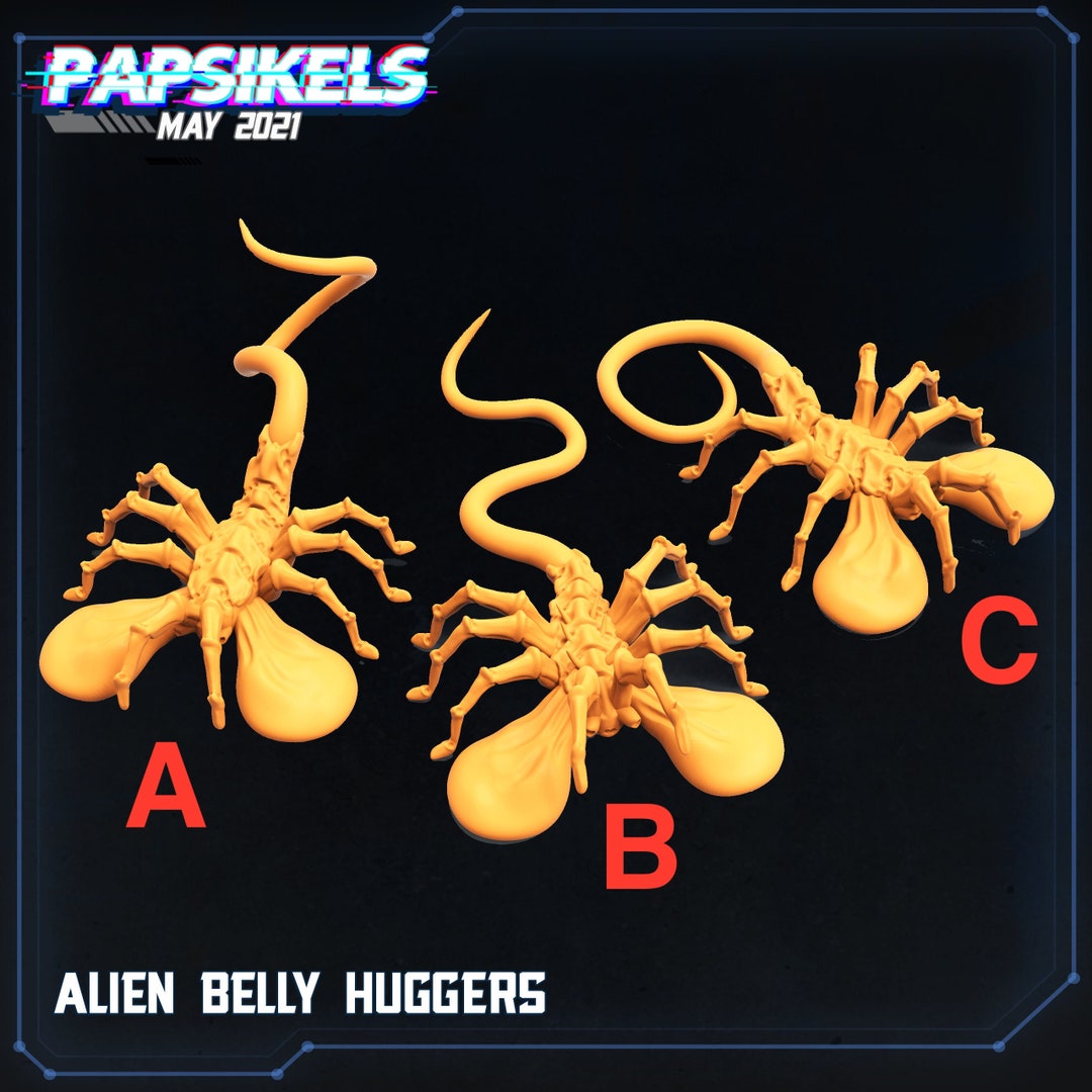 Alien Belly Huggers | 3 Design Options | 32mm Scale Miniature ...