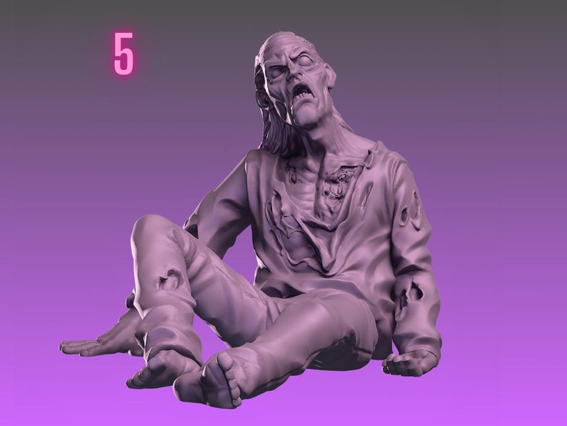 Zombie Feast! - Idle Zombies | 32mm Scale Miniature | Vaultz Miniatures ...