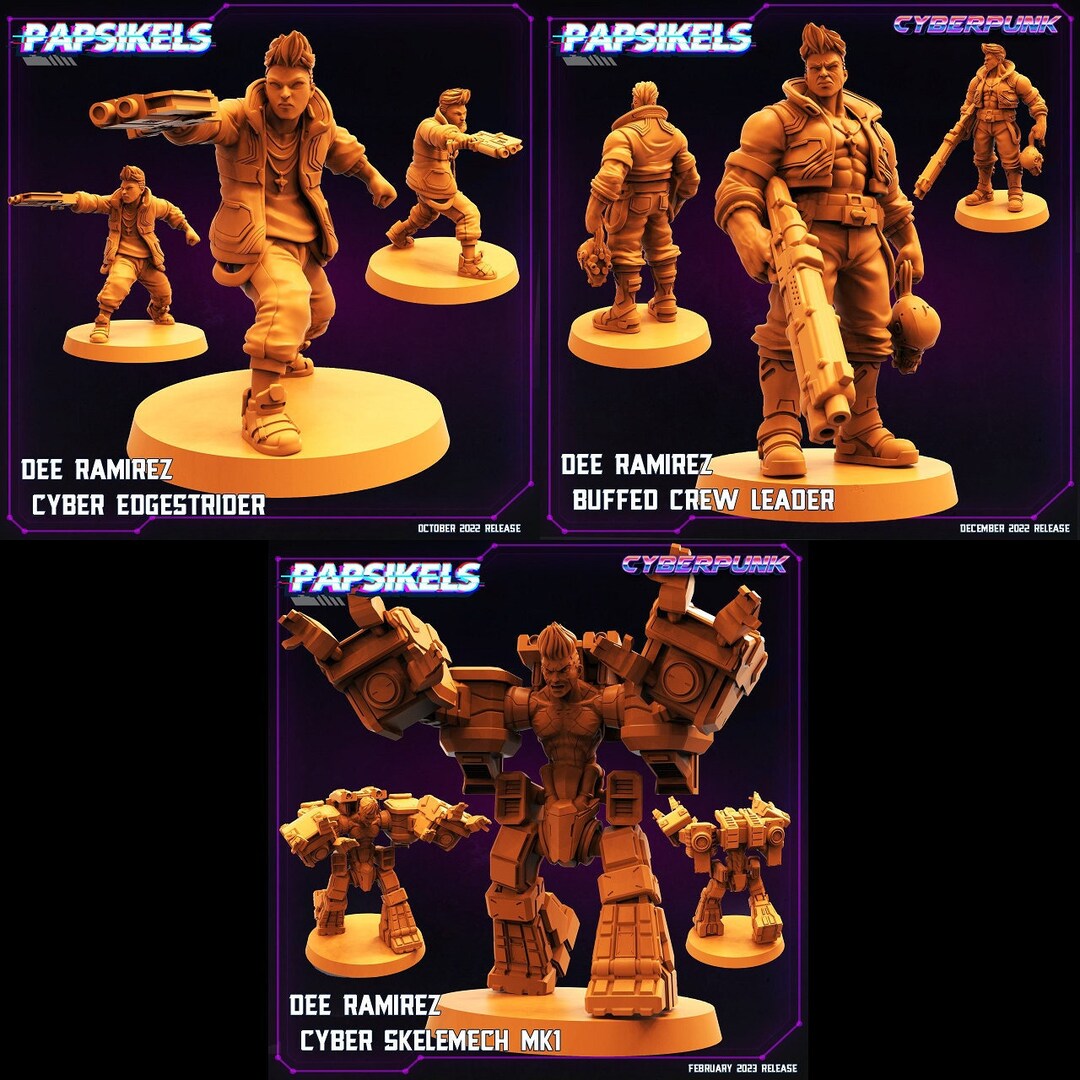 Cyberpunk David - Dee Ramirez - Edgestrider - Cyber Skelemech MK1 | 3 ...