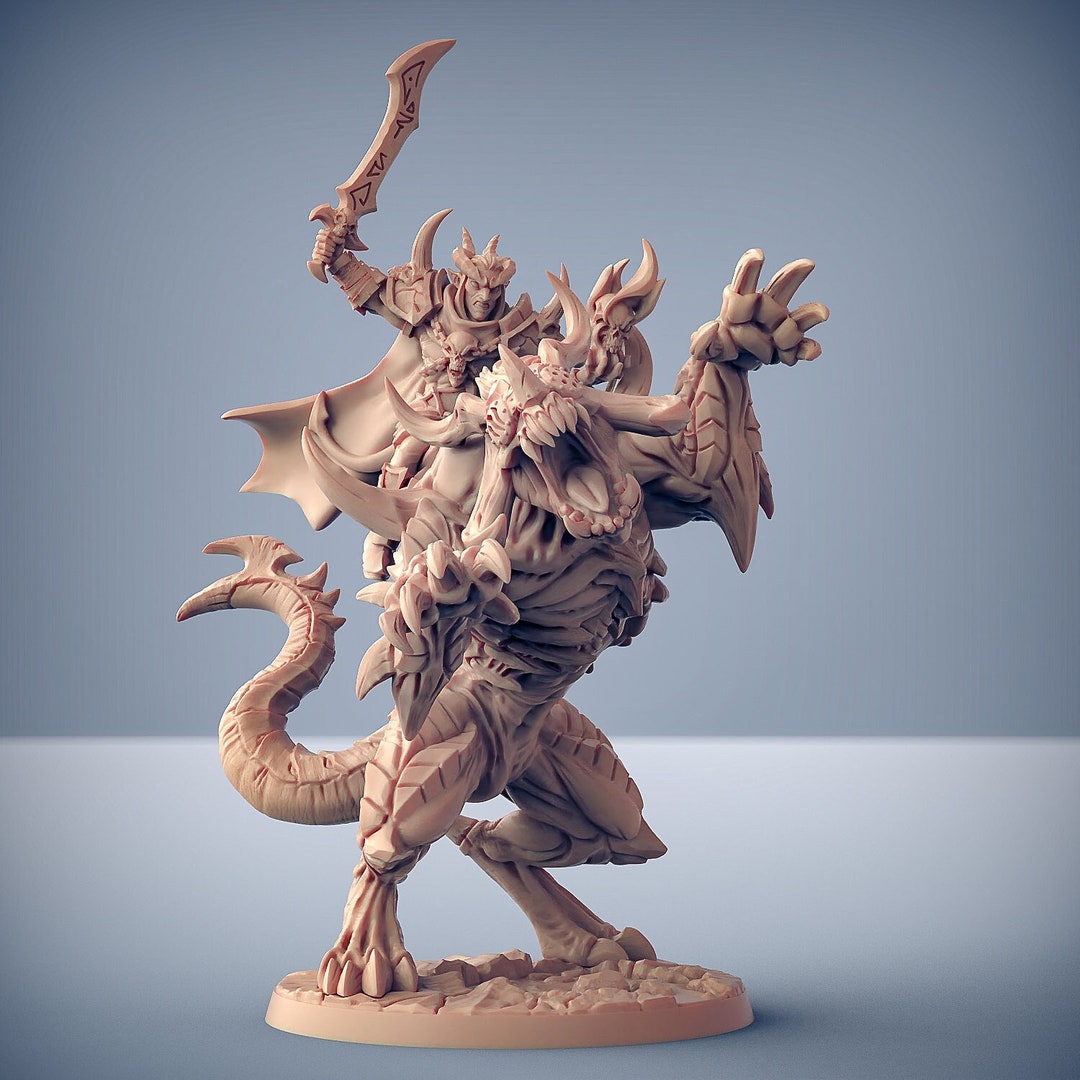 Abyss Demons - Ildamos, Demon Commander Riding on Rourazaak | 4 Design ...