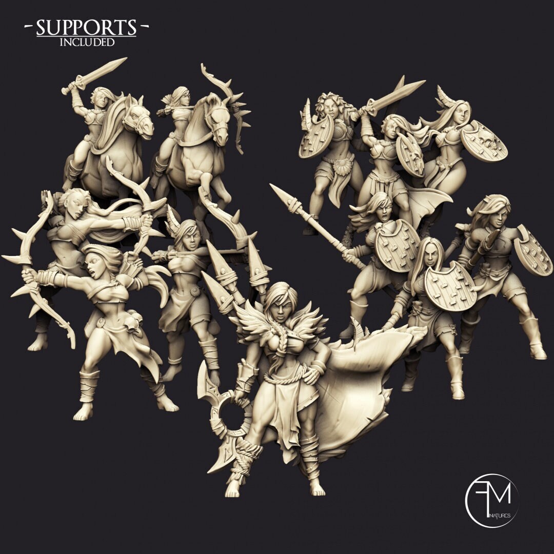 Amazons! Kickstarter - Amazonian Tribe | 32mm Scale Miniature | Artisan ...