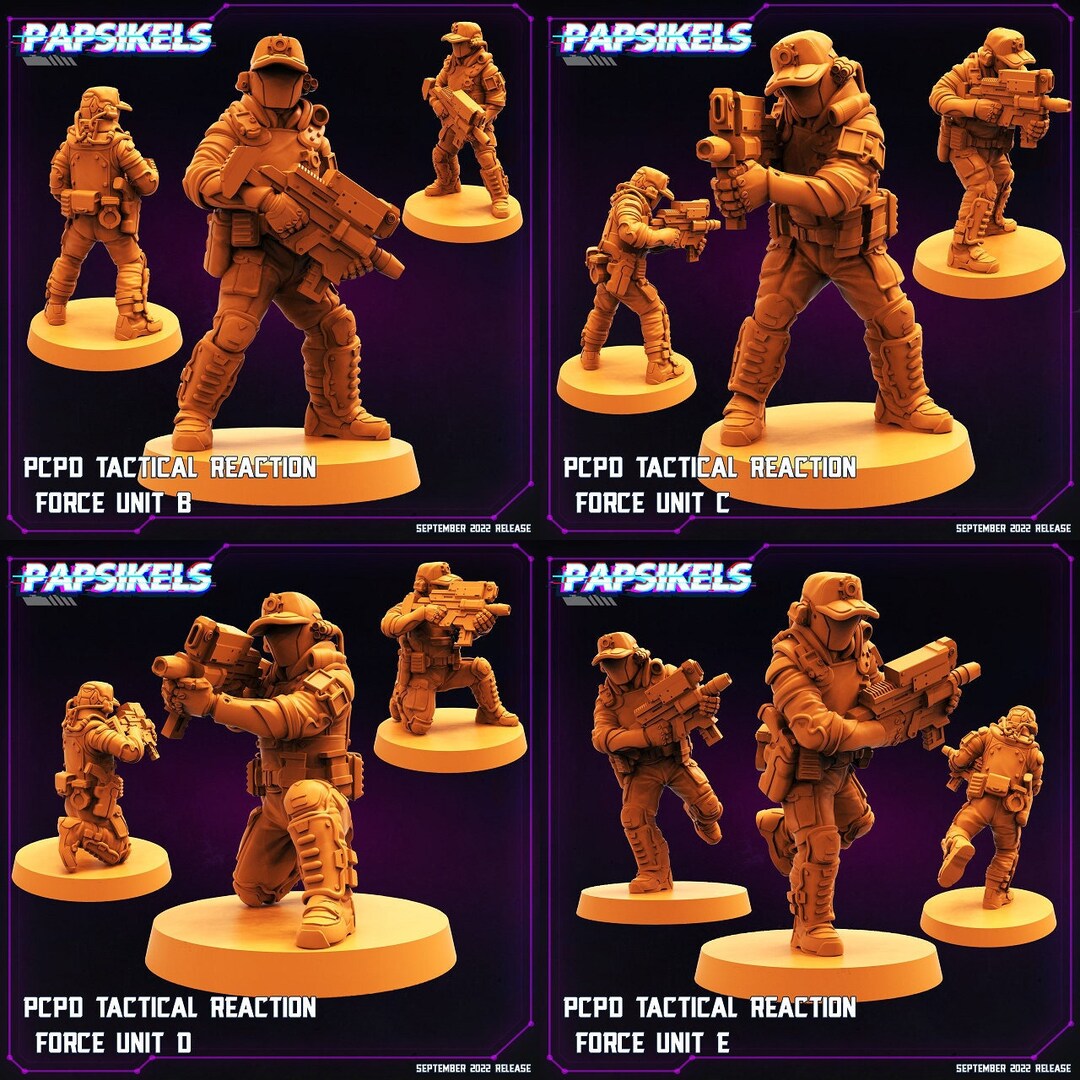 PCPD Tactical Reaction Force Unit | 5 Design Options | 32mm Scale ...