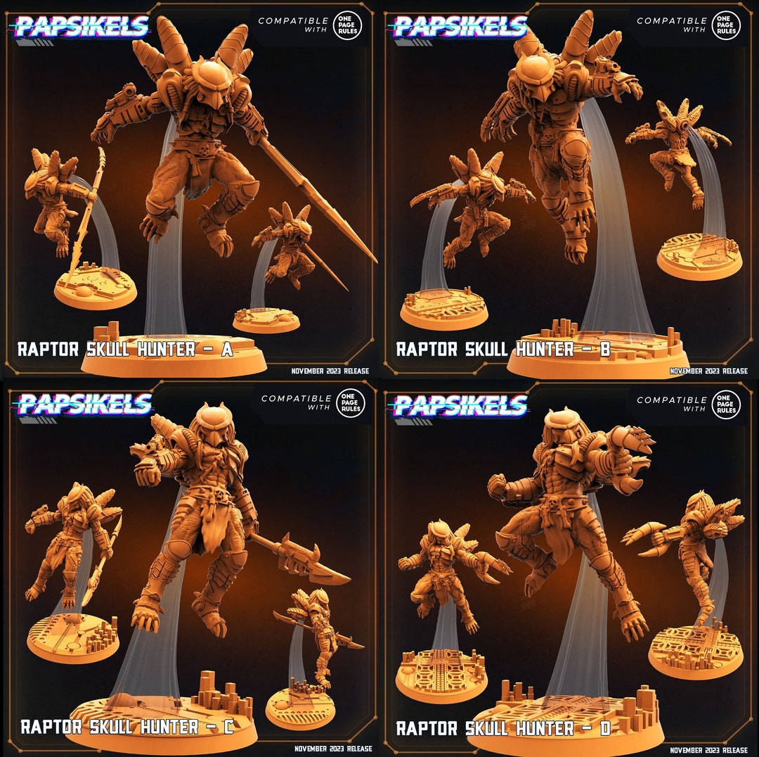 Skull Hunters - Raptor Units | 32mm Scale Miniature | Papsikels - Etsy