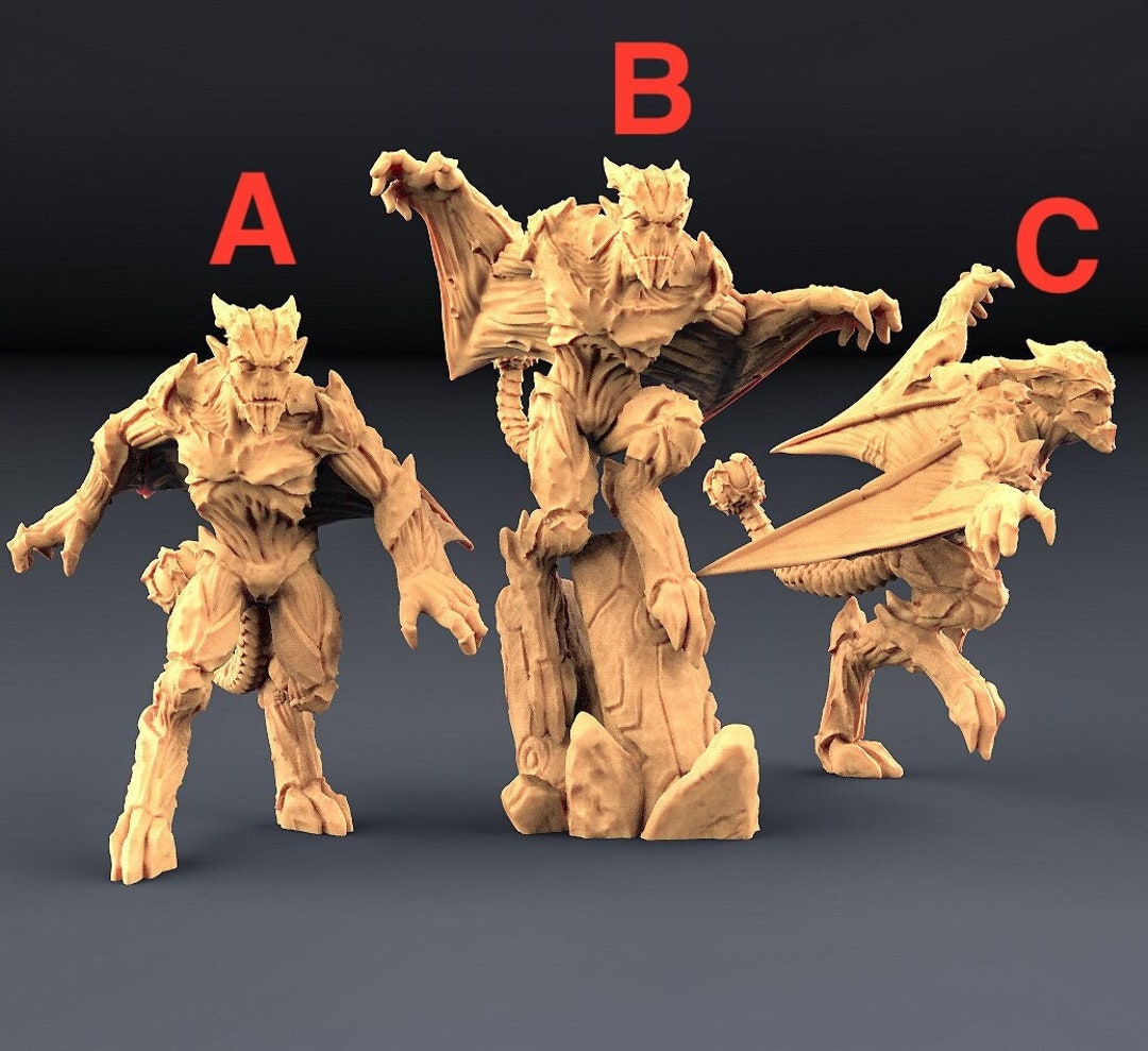 Gargoyles 3 Poses 32mm Scale Miniature Artisan Guild - Etsy