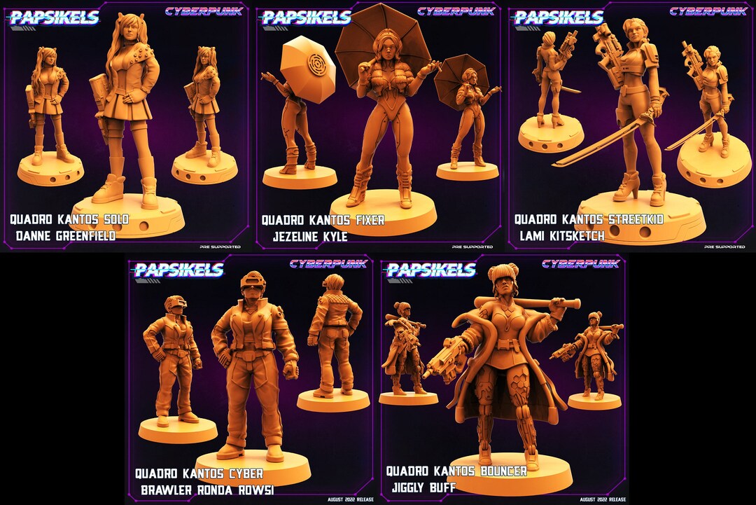 Quadro Kantos - Female Gang Members | 5 Design Options | 32mm Scale ...