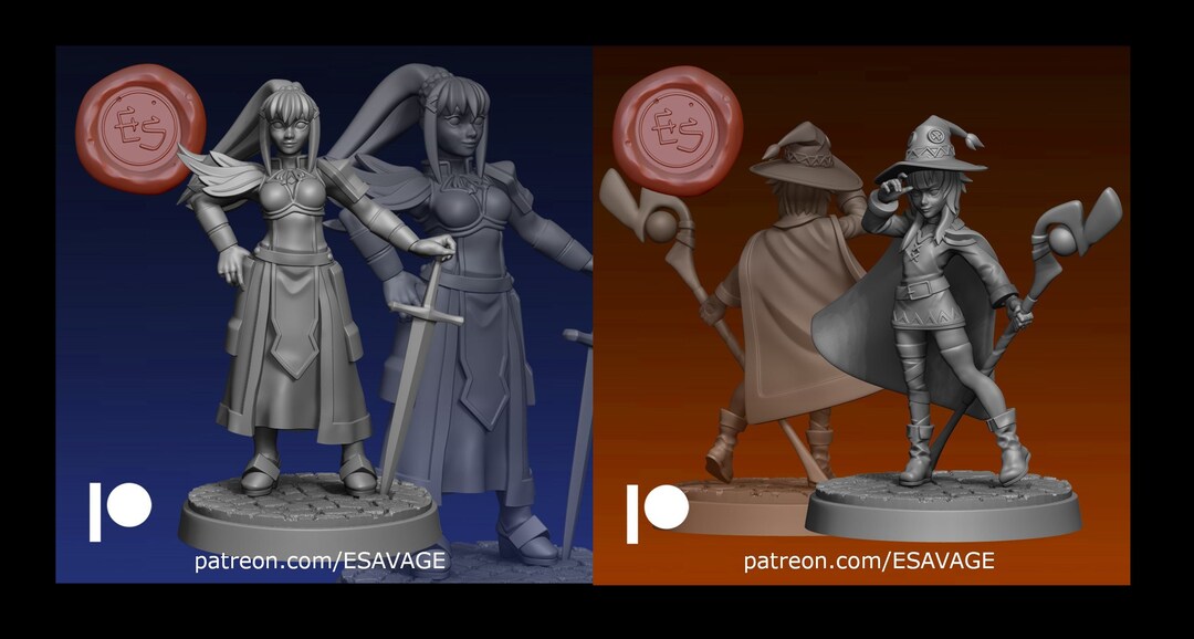 Konosuba fan Art Darkness and Megumin Crazy Explosion - Etsy