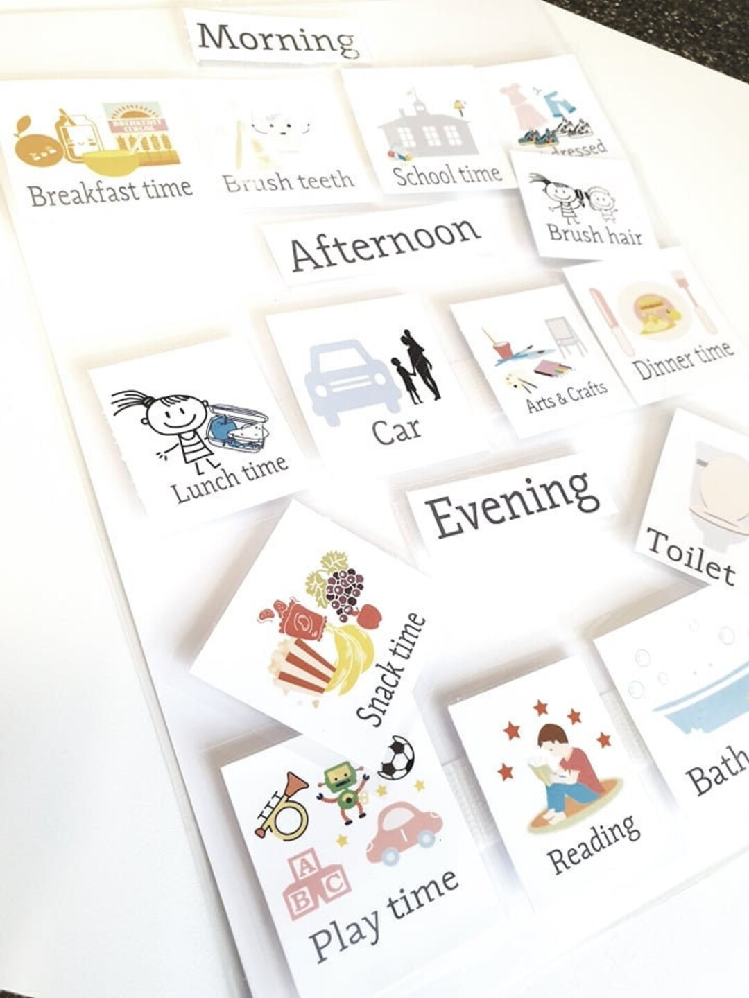 Visual Timetable Daily Routine Flash Cards Non Verbal Cards - Etsy