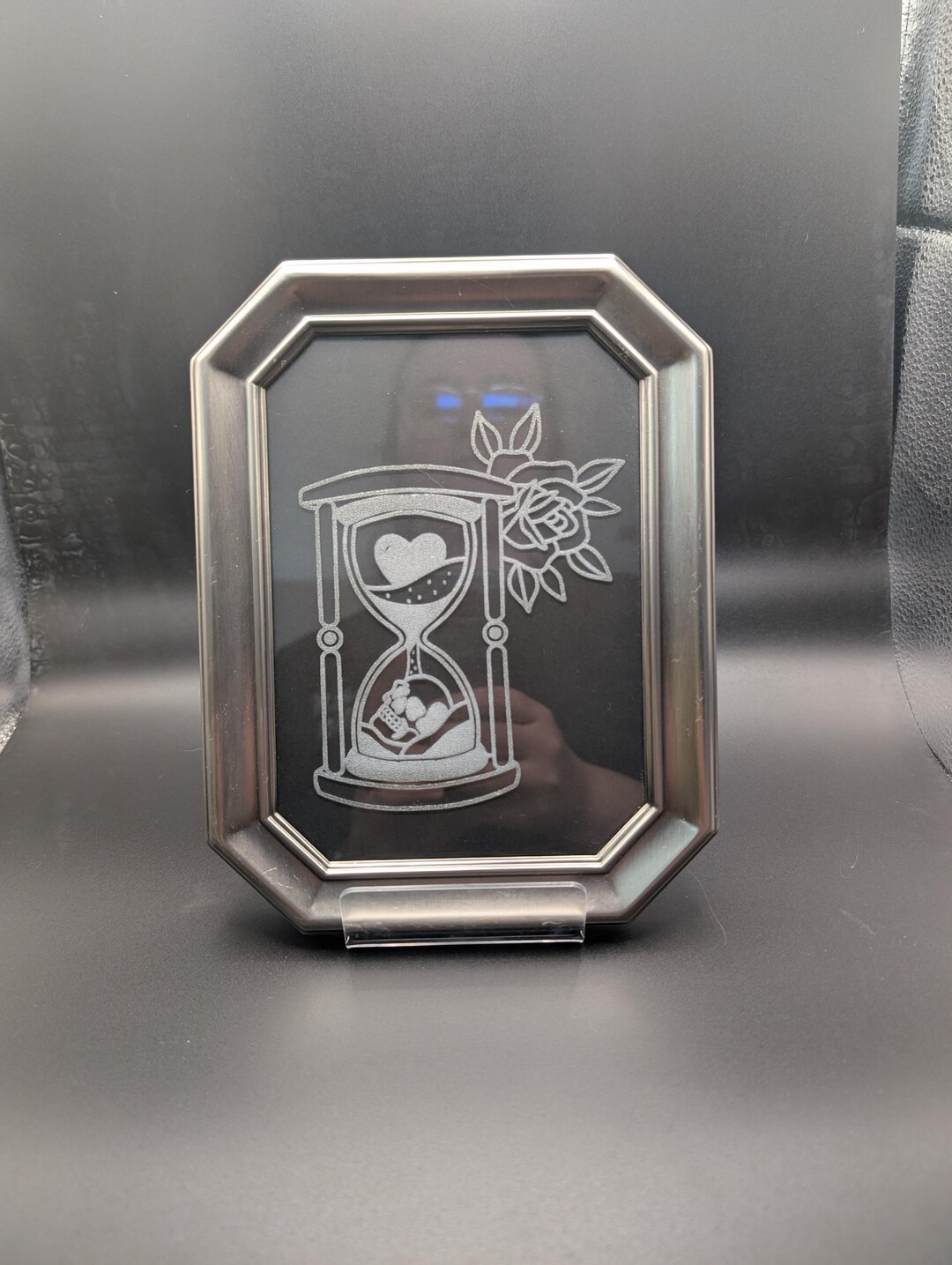 Laser Engraved/etched Hourglass Design | American Traditional Tattoo ...