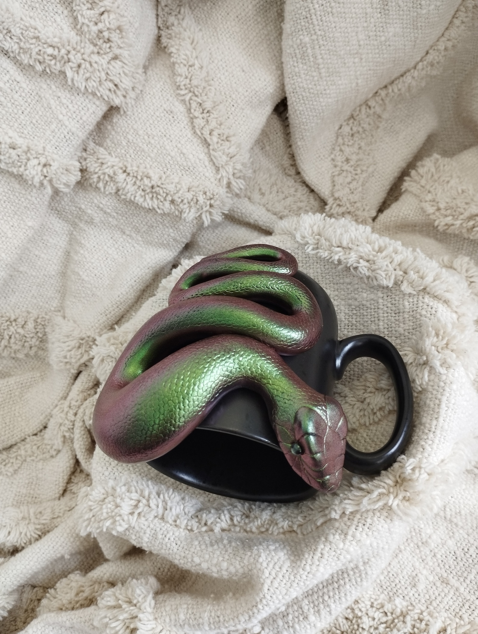 Snake Mug Chameleon Green Pigment, Coffee Mug,personalized Mug, Ceramic ...