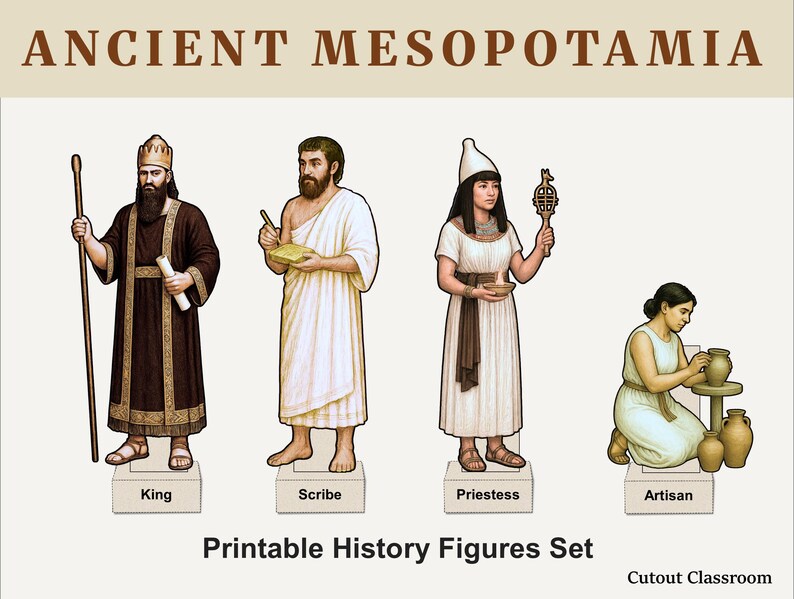 Mesopotamia Printable Paper Model Set, Historical Figures and Diorama ...