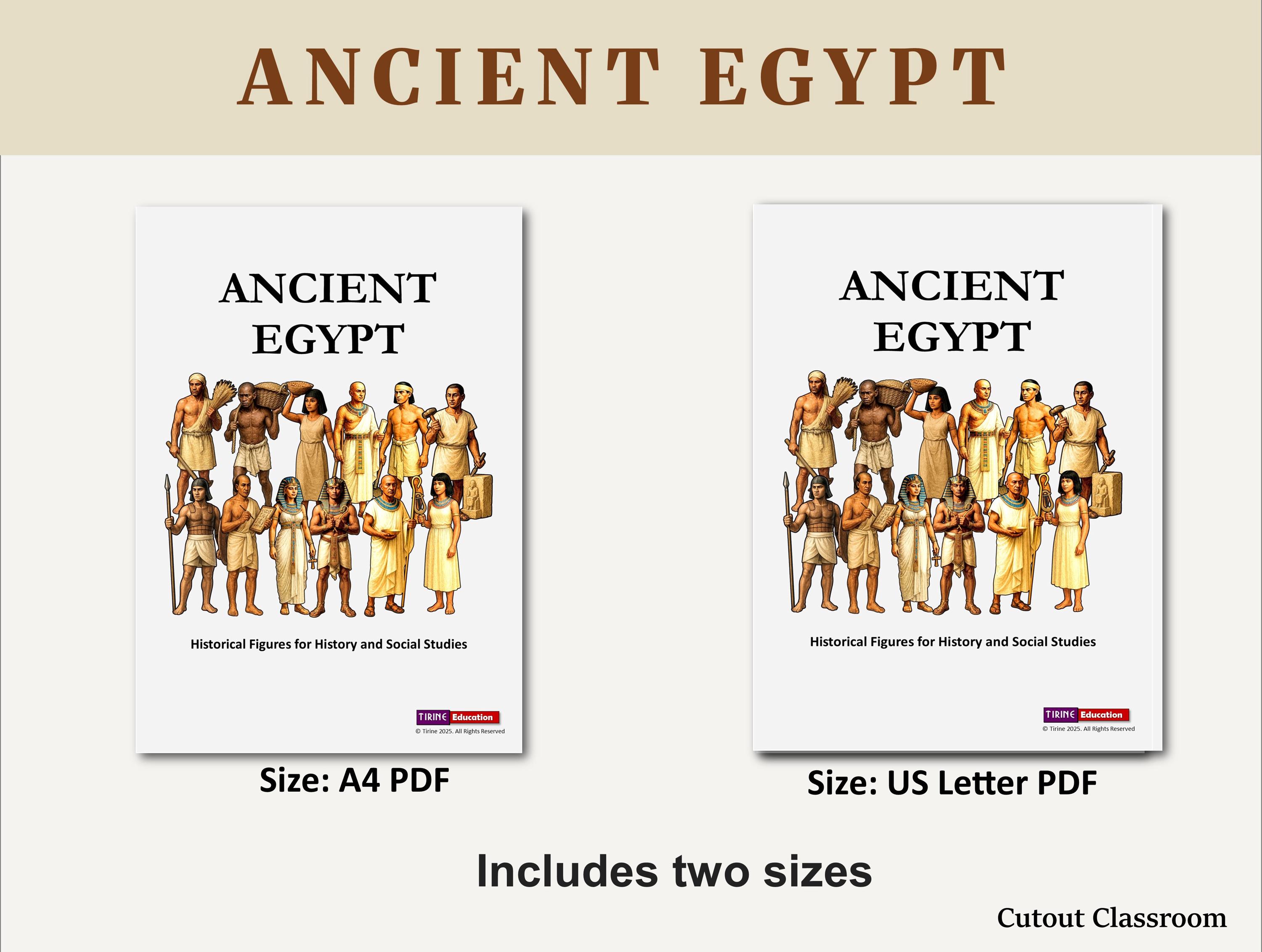 Ancient Egypt Printable Paper Model Set, Historical Figures and Scenes ...