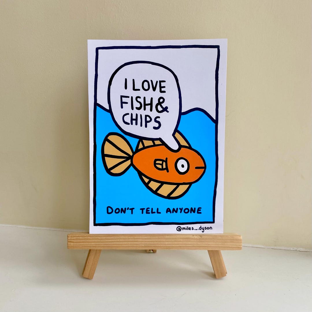 A5 Fish and Chips Print - Etsy