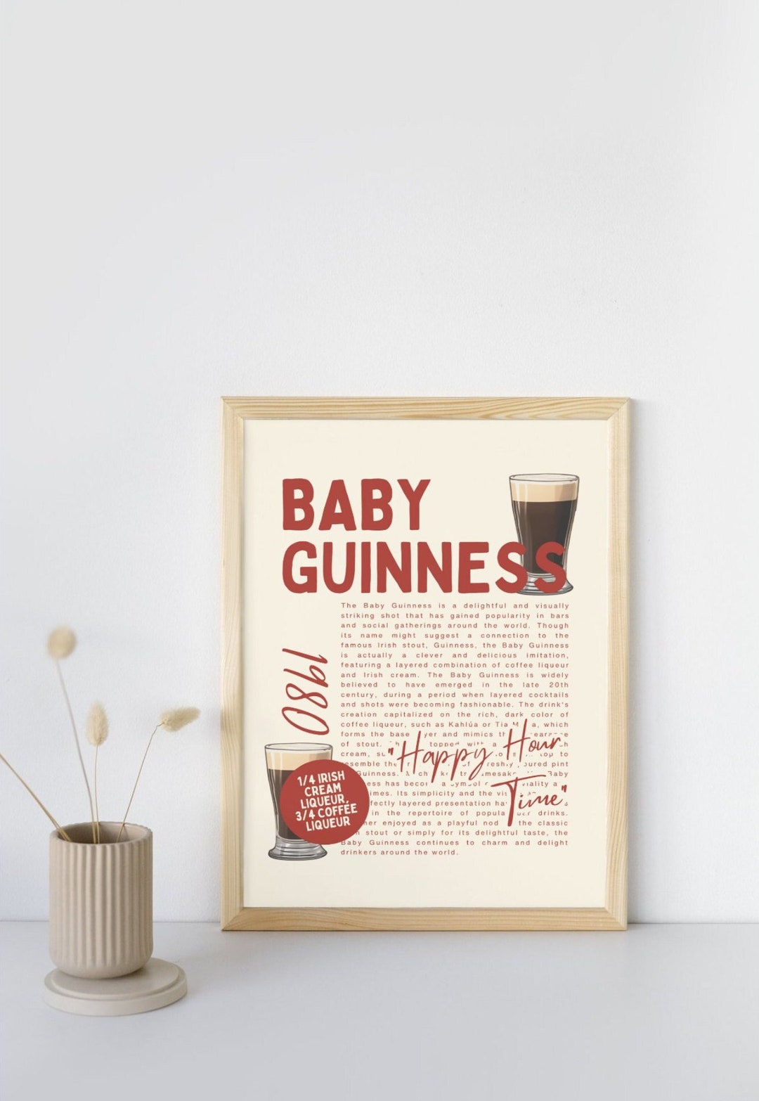 Baby Guinness Digital Download Print Instant Original Art Home Bar ...