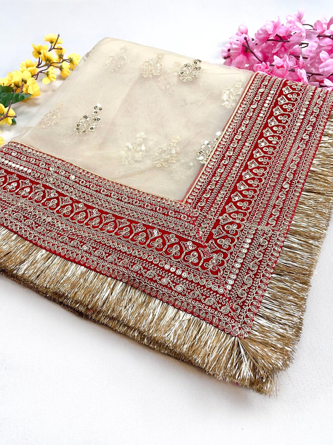 Katrina Kaif Wedding Red Net Embroidery Sabyasachi Edition Bridal ...