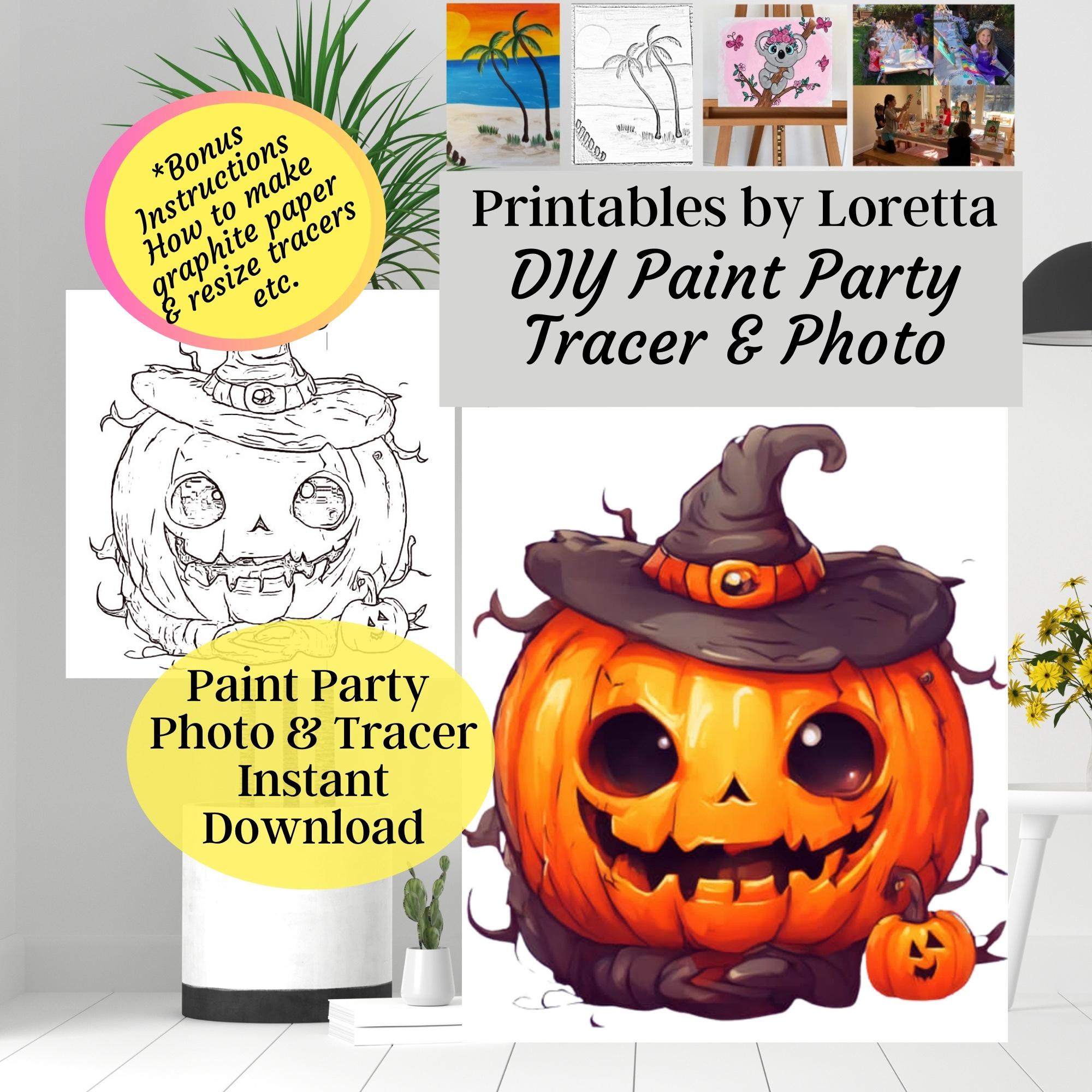 DIY Paint Party Kit Instant Download Halloween Jack O' Lantern, Paint ...