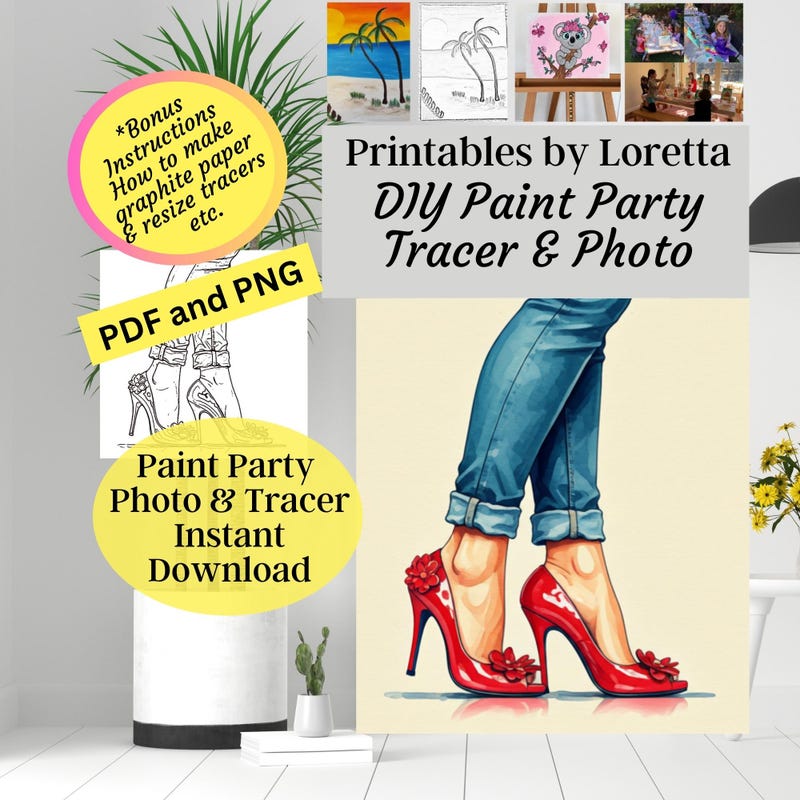 Painted High Heels - Etsy